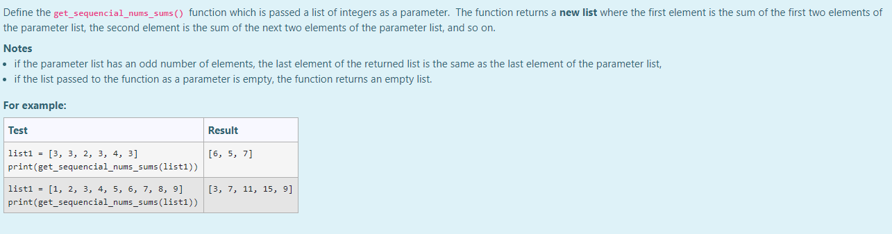 Solved Define the get_sequencial_nums_sums () function which | Chegg.com