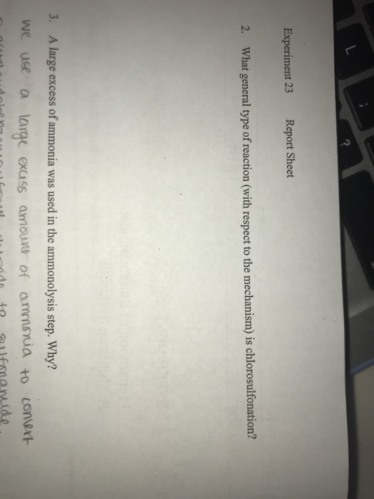 Solved Experiment 23 Report Sheet 2. What general type of | Chegg.com Solved Experiment 23 Report Sheet 2. What general type of | Chegg.com