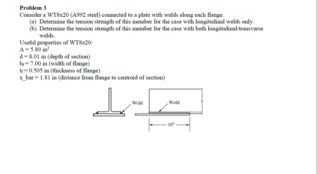 Solved assume LRFD and A36 steel unless otherwise stated. | Chegg.com
