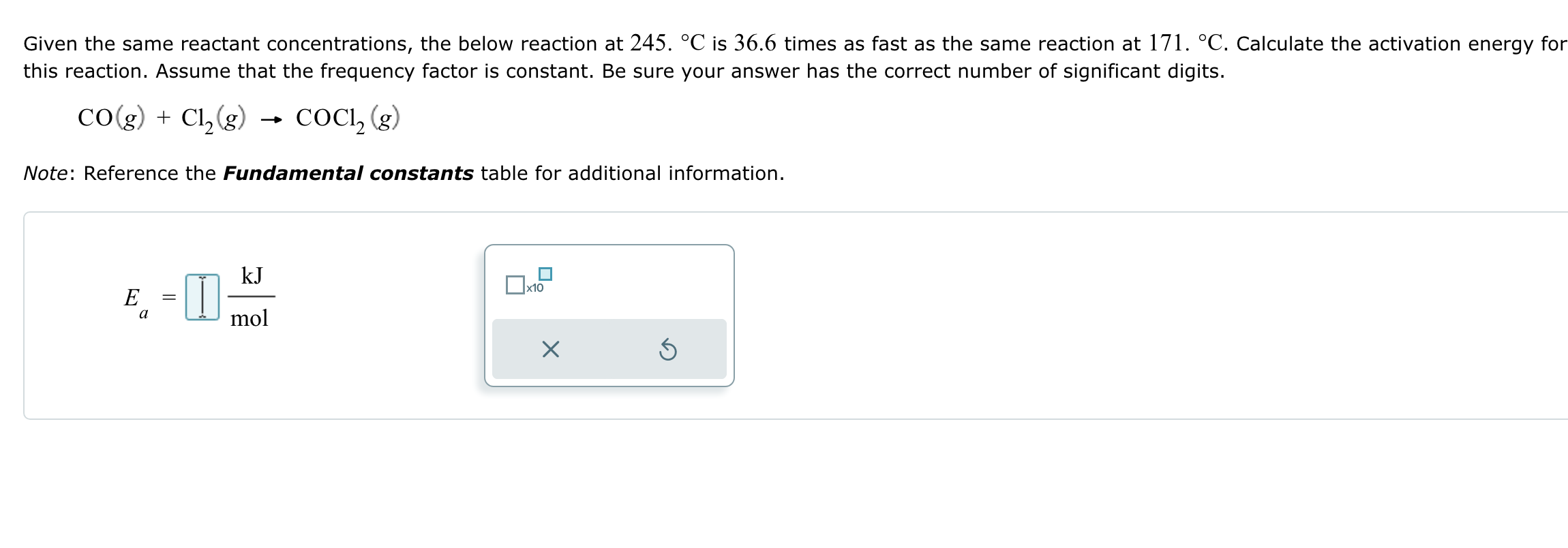 Solved Given the same reactant concentrations, the below | Chegg.com
