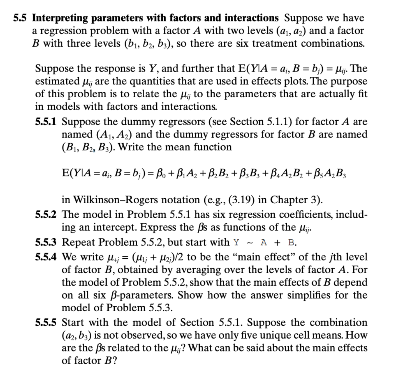 Solved 3.5 Interpreting parameters with factors and | Chegg.com