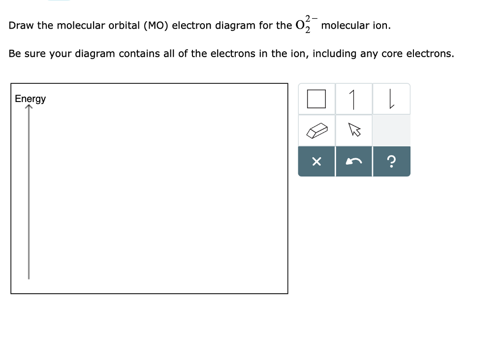 Solved Draw the molecular orbital (MO) electron diagram for | Chegg.com