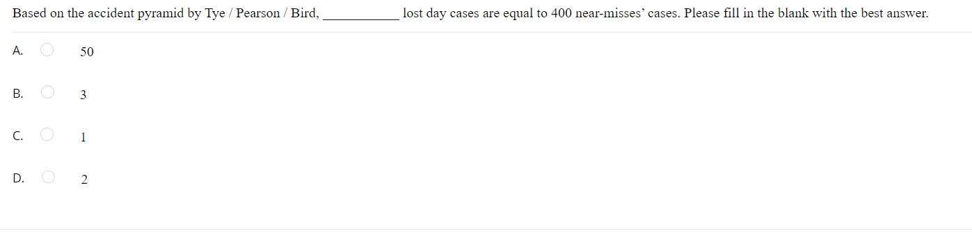 Solved Based on the accident pyramid by Tye / Pearson / | Chegg.com