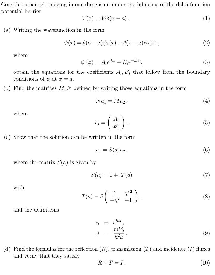Solved Consider a particle moving in one dimension under the | Chegg.com