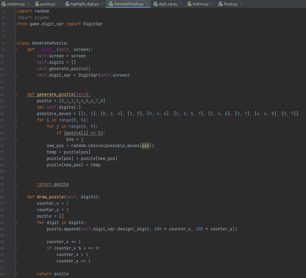 solution.py to puzzle.py to highlight_digit.py | Chegg.com