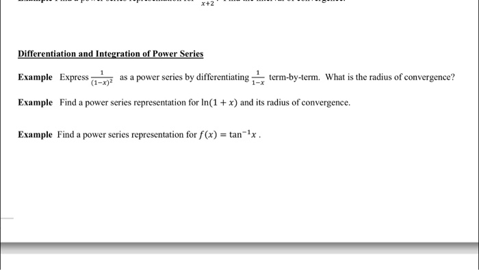 Solved x+2 Differentiation and Integration of Power Series | Chegg.com