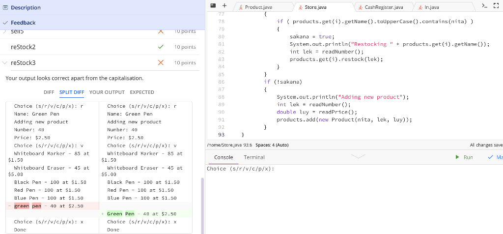 Solved Write code in java how do I convert green pen to | Chegg.com