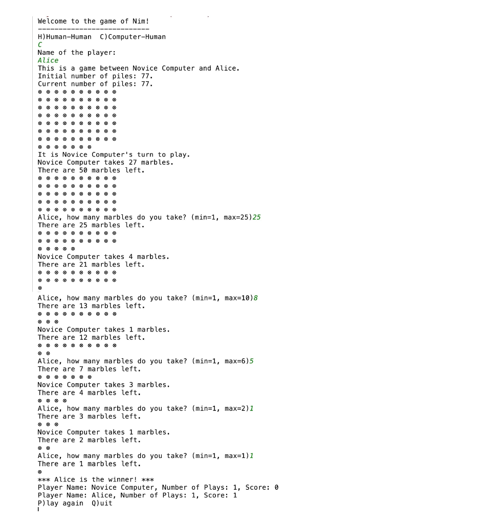 Solved Problem 7. (35 points) The Game of Nim In this part | Chegg.com