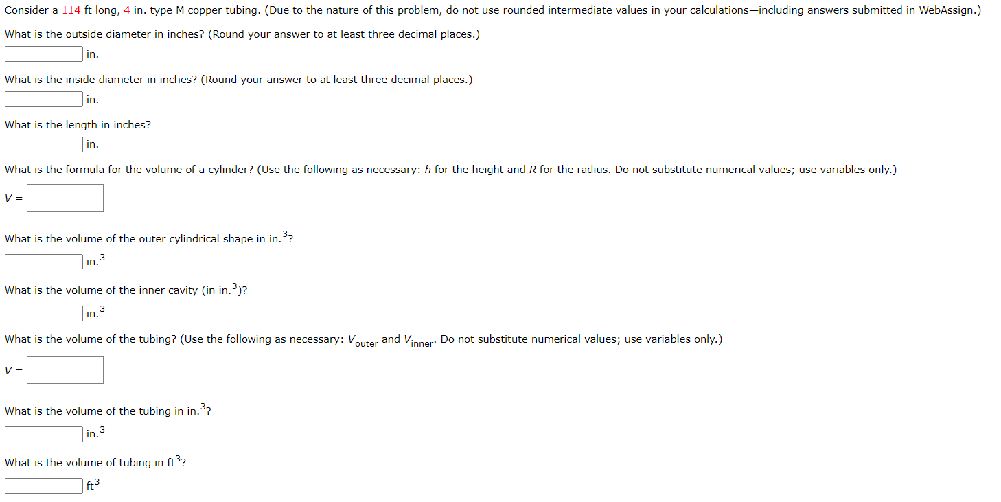 Solved What is the outside diameter in inches? (Round your | Chegg.com