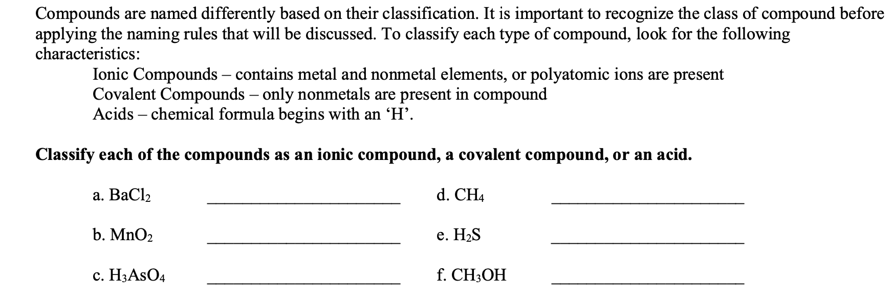 Solved Compounds are named differently based on their | Chegg.com