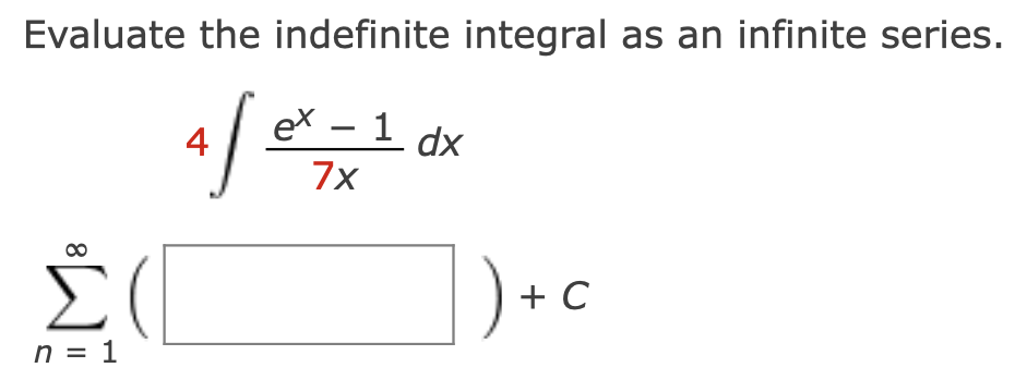 Solved Evaluate the indefinite integral as an ﻿infinite | Chegg.com
