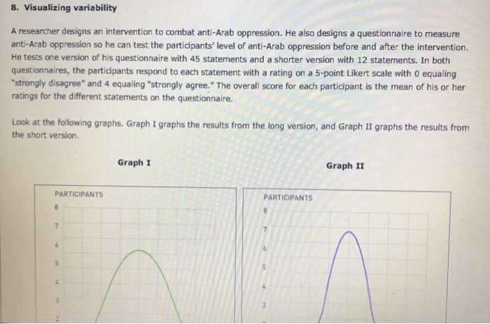Solved 8. Visualizing variability A researcher designs an | Chegg.com