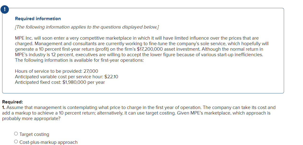 Solved Required information [The following information | Chegg.com
