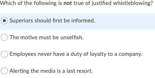 Solved Which of the following is not true of justified | Chegg.com