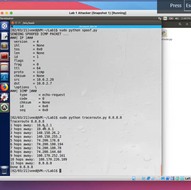 I Want A Traceroute For The Above Output In Python I