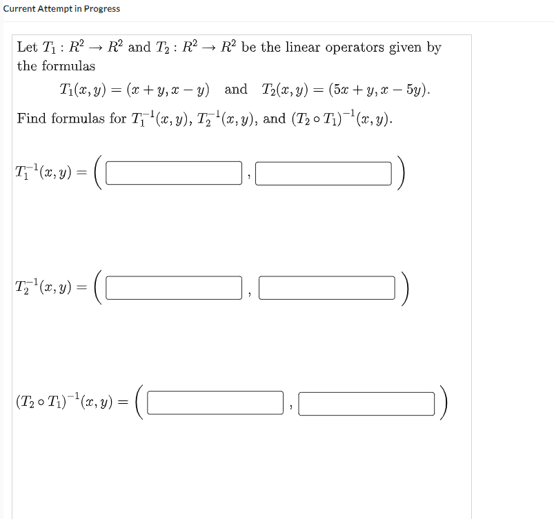 Solved Let T1:R2→R2 and T2:R2→R2 be the linear operators | Chegg.com