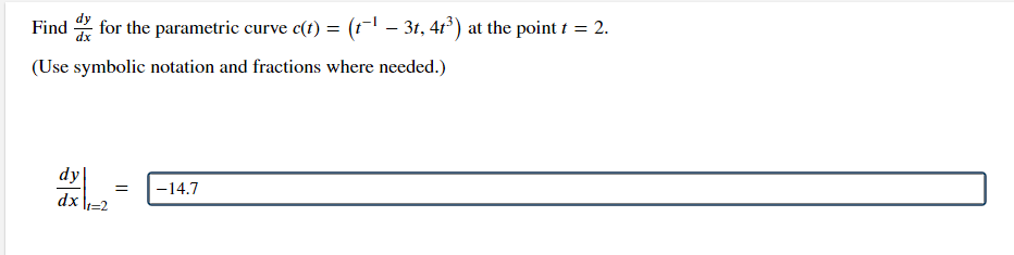 Solved Find 𝑑𝑦𝑑𝑥 for the parametric curve | Chegg.com