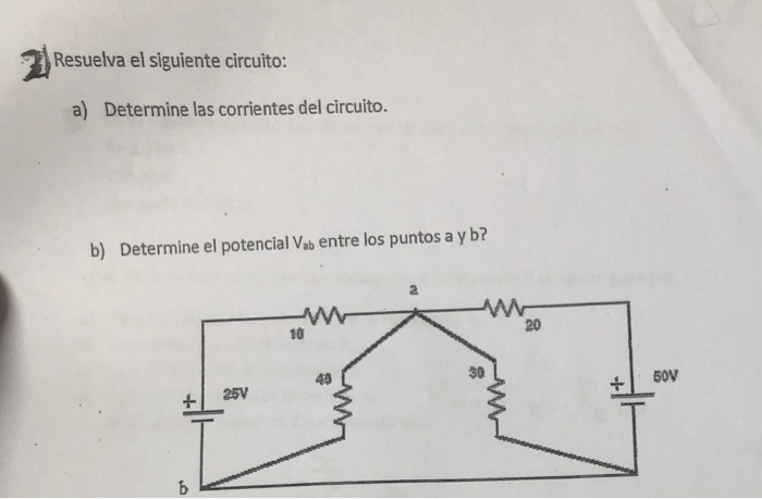 Solved Resuelva el siguiente circuito: a) Determine las | Chegg.com