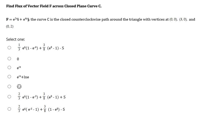 Solved Find Flux of Vector Field F across Closed Plane Curve | Chegg.com