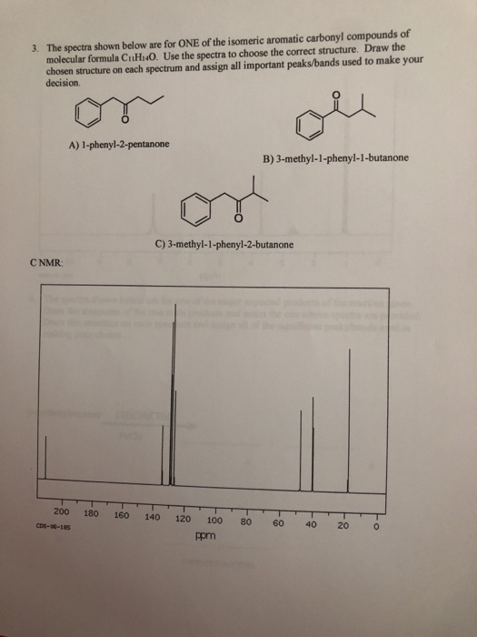 Solved 3. The spectra shown below are for ONE of the | Chegg.com