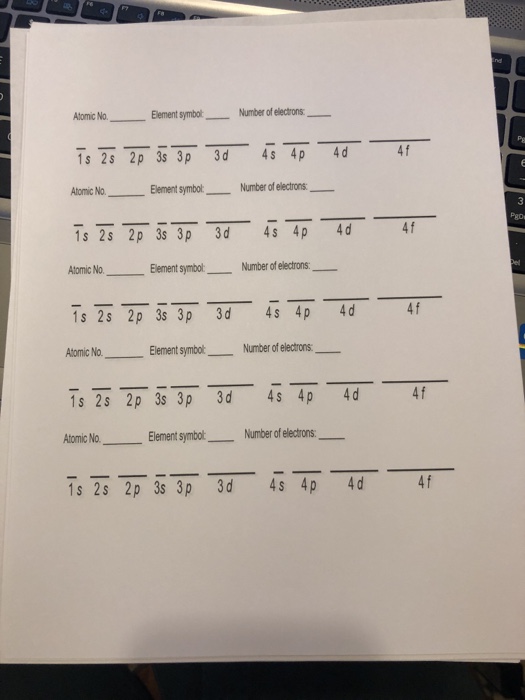 Solved Electron configuration lab. You have been given 16 | Chegg.com