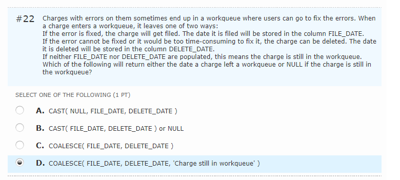 Solved #22 Charges with errors on them sometimes end up in a | Chegg.com