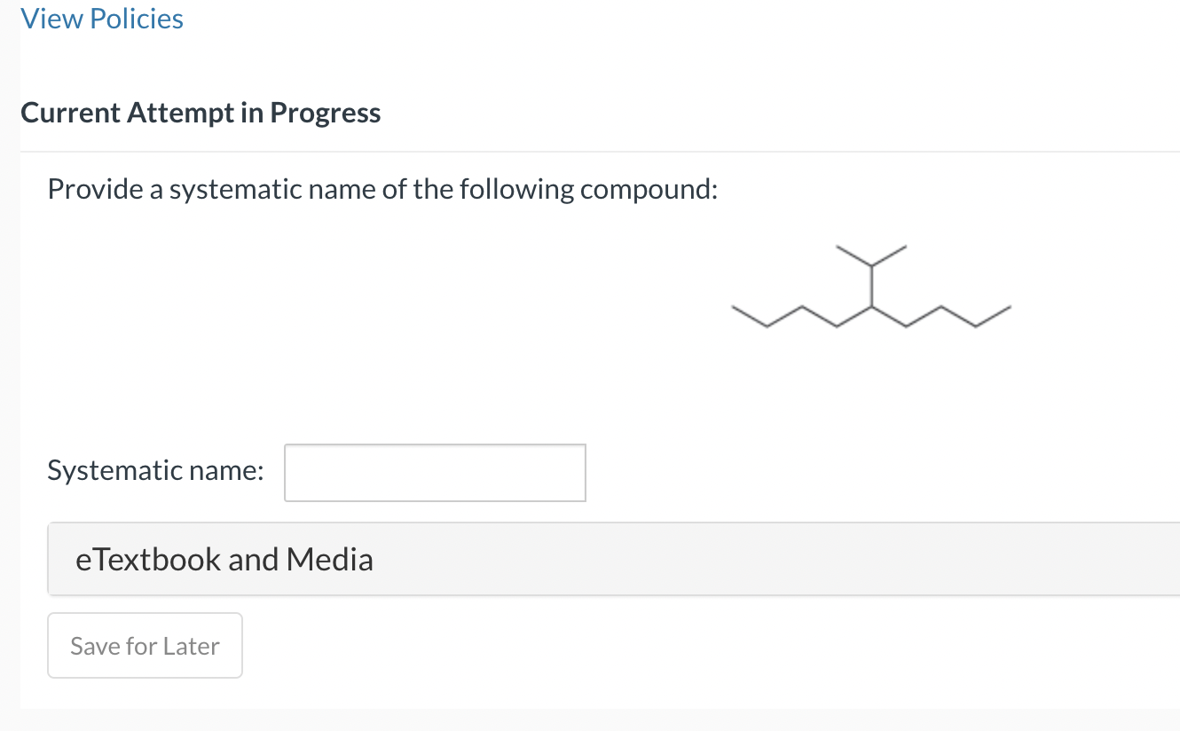 Solved Current Attempt in ProgressProvide a systematic name | Chegg.com