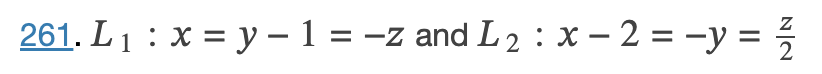 Solved For the following exercises, lines 𝐿1 1 and 𝐿2 2 | Chegg.com