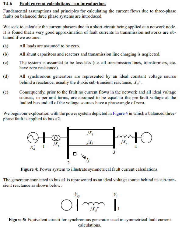 Solved T4.6 Fault current calculations - an introduction. | Chegg.com
