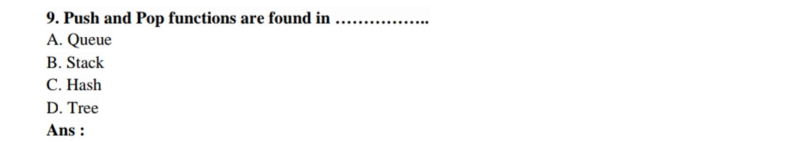 Solved Push And Pop Functions Are Found Ina ﻿queueb