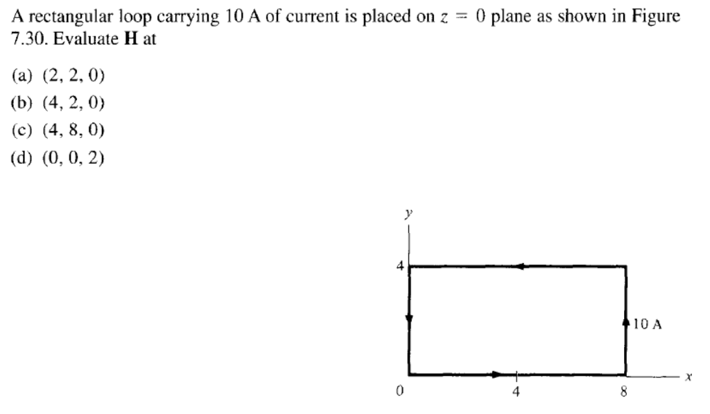 Solved A rectangular loop carrying 10 A of current is placed | Chegg.com