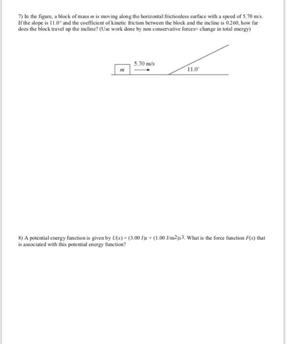 Solved 1) An object is acted upon by a force that | Chegg.com