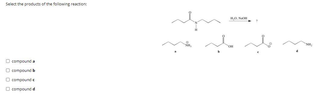 Solved Select the products of the following reaction: H40, | Chegg.com