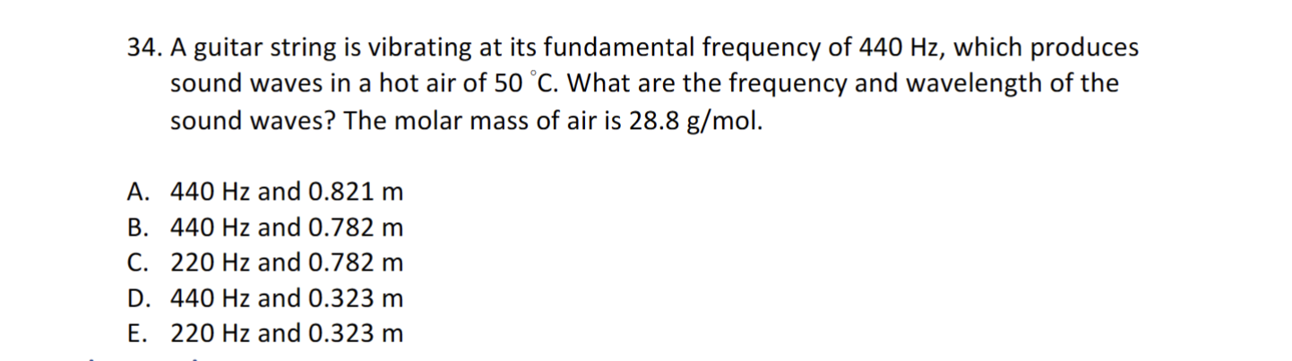 Solved A guitar string is vibrating at its fundamental | Chegg.com