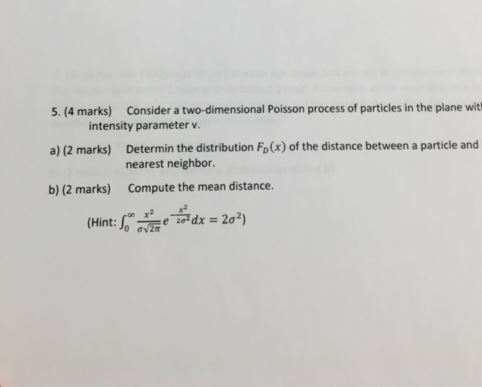 Solved 5. (4 marks) Consider a two-dimensional Poisson | Chegg.com