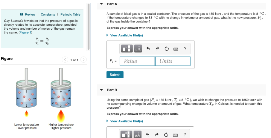 Solved Gay-Lussacs law states that the pressure of a gas in | Chegg.com