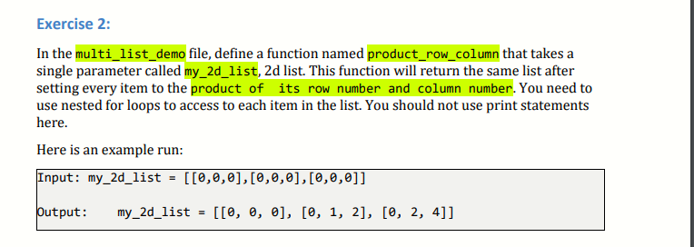 Solved In the multi_list_demo file, define a function named | Chegg.com