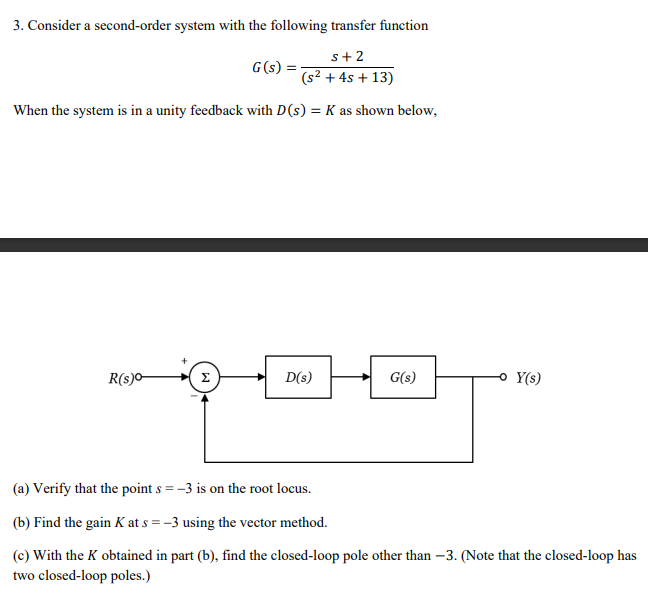 3. Consider a second-order system with the following | Chegg.com