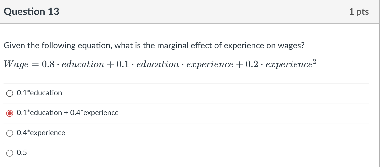 Solved Given the following equation, what is the marginal | Chegg.com