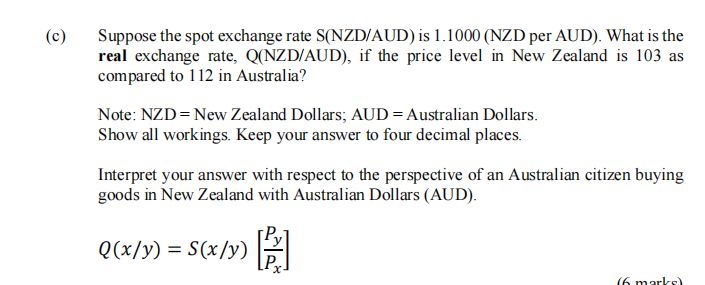 Solved Suppose the spot exchange rate S(NZD/AUD) is 1.1000 | Chegg.com