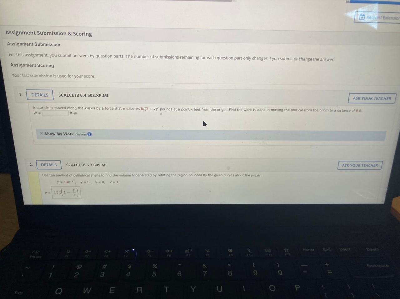 Solved Request Extension Assignment Submission & Scoring | Chegg.com