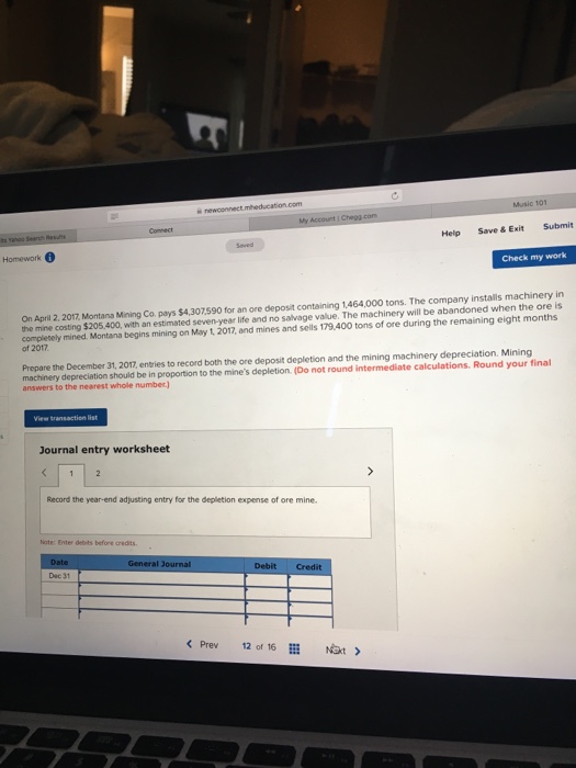 Solved Help Save & Exit Submit Homework Check my work On | Chegg.com
