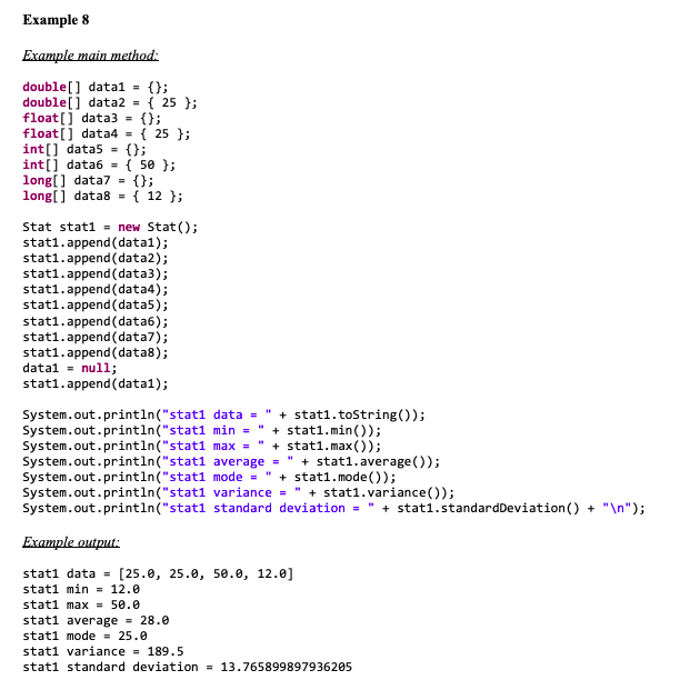 Solved I really need a help with my stat.java project. I | Chegg.com