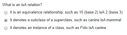 Solved What is an isA relation? It is an equivalence | Chegg.com