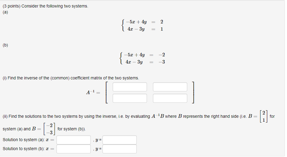 Solved Please make the values I need to input as easy to | Chegg.com