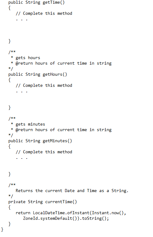 Solved Write A Program To Implement A Class Clock Whose 0637