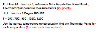 Problem #4: Lecture 1, reference Data Acquisition | Chegg.com