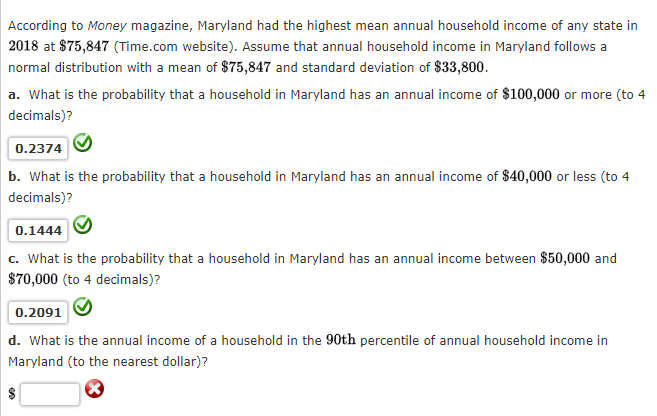 Solved According to Money magazine, Maryland had the highest | Chegg.com