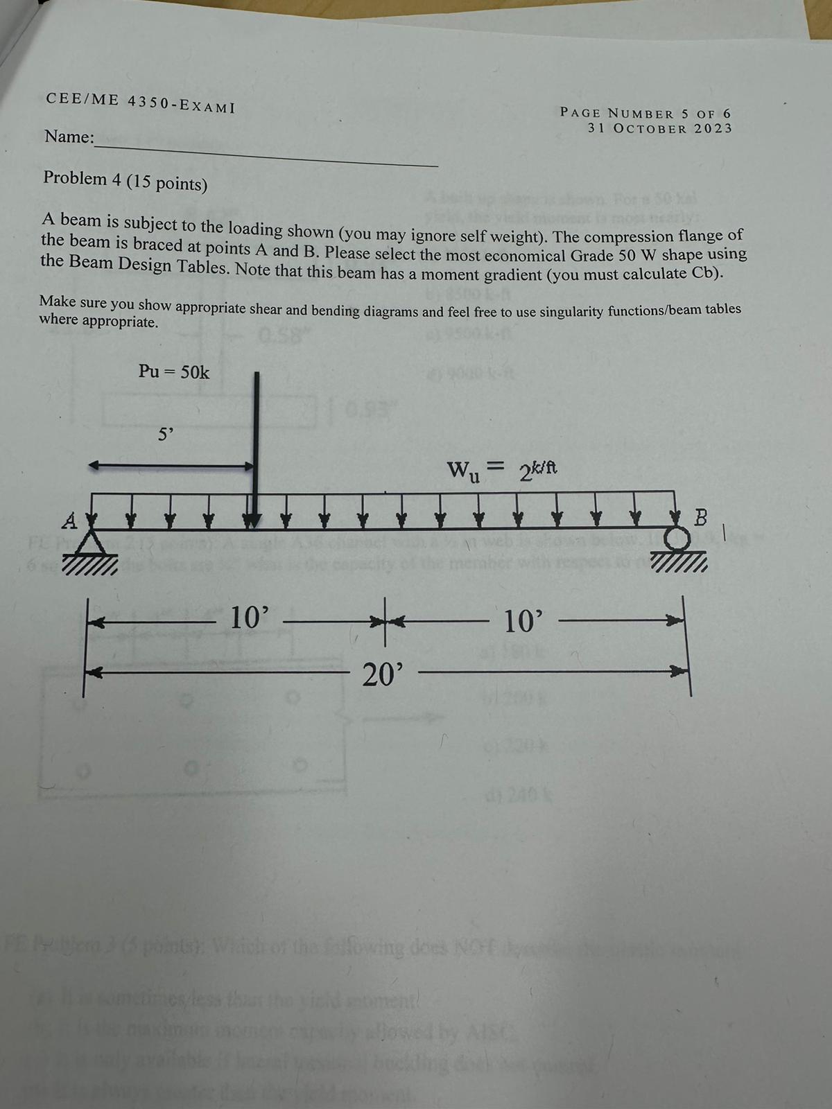 A beam is subject to the loading shown (you may | Chegg.com