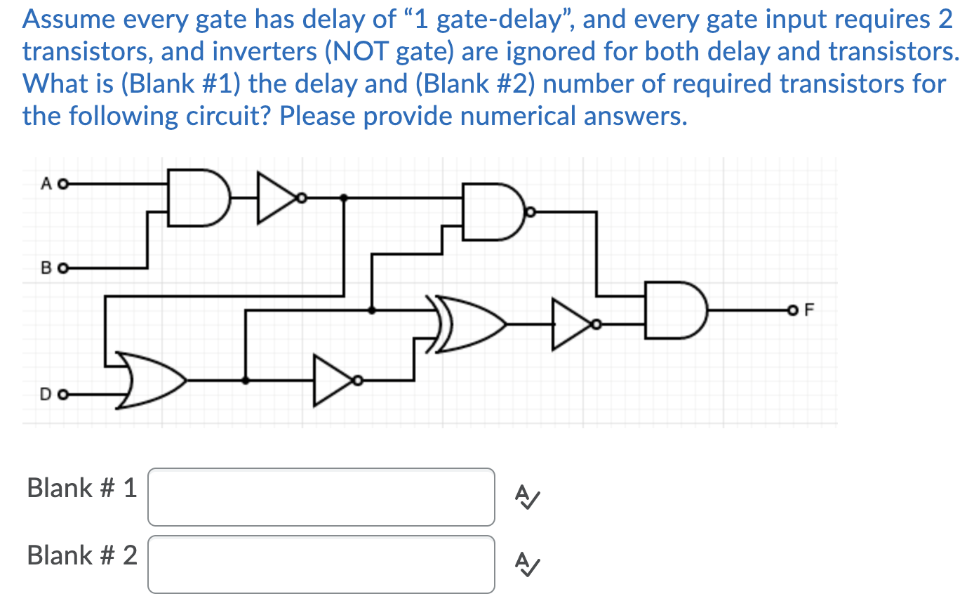 Solved Assume every gate has delay of “1 gate-delay", and | Chegg.com